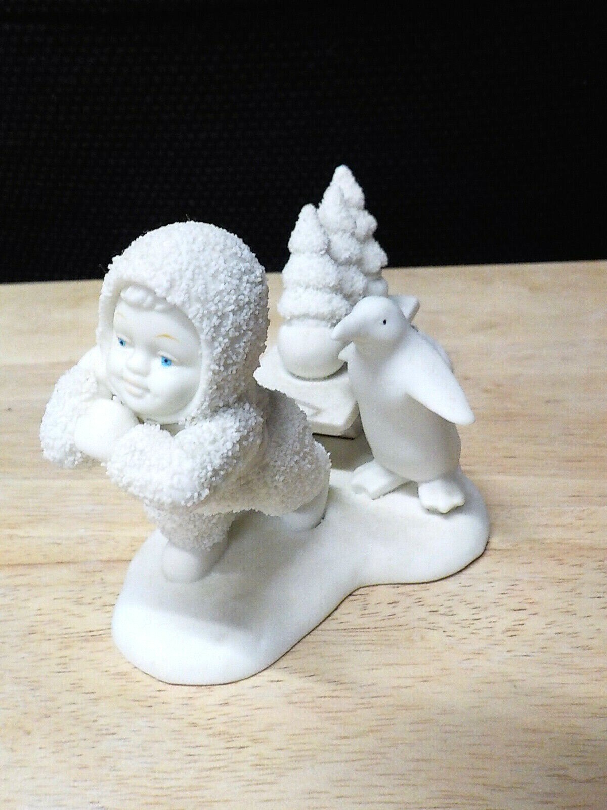 DEPARTMENT 56 SNOWBABIES PULLING SLED OF PINE TREES WITH PENGUIN EXCELL ...