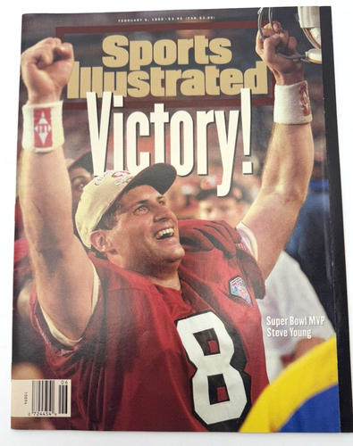 SPORTS ILLUSTRATED 1995 SAN FRACISCO 49ERS SUPERBOWL VICTORY STEVE ...