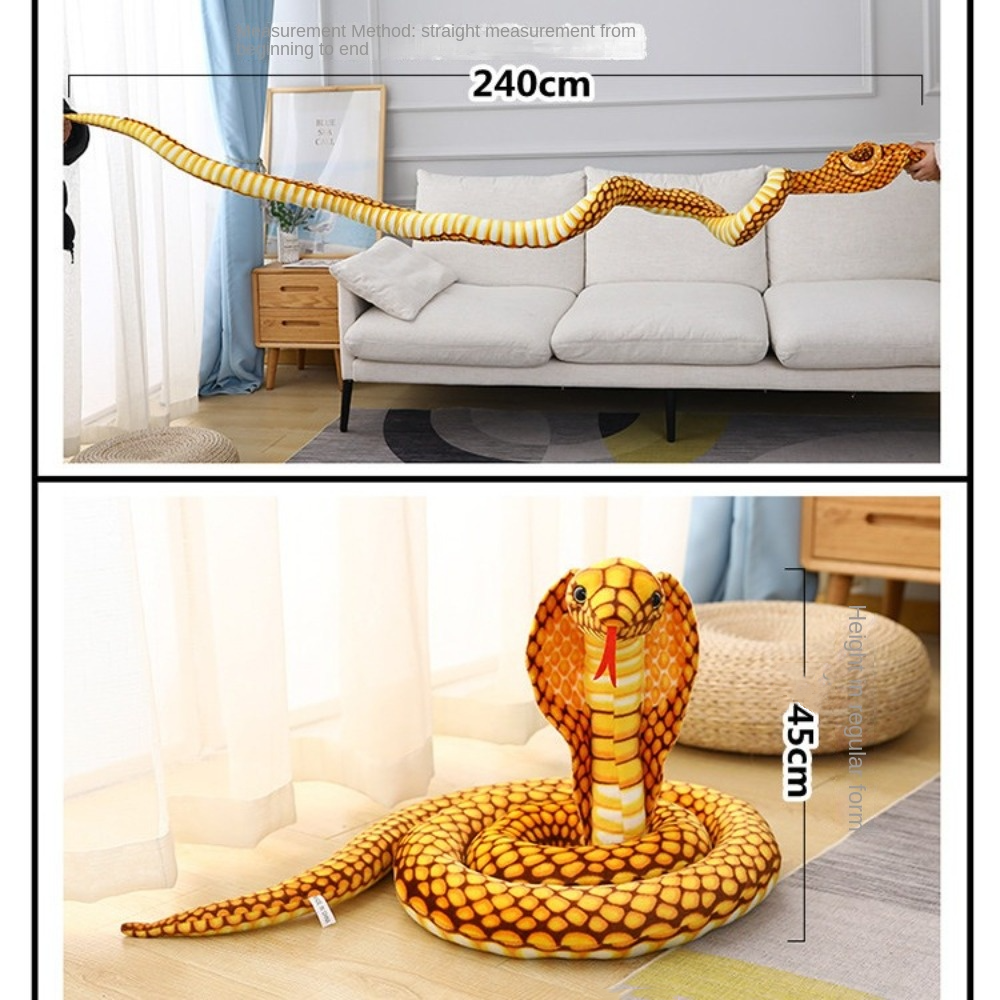 Colorful Cobra Plush Toy Simulated Stuffed Snake Plushie | eBay