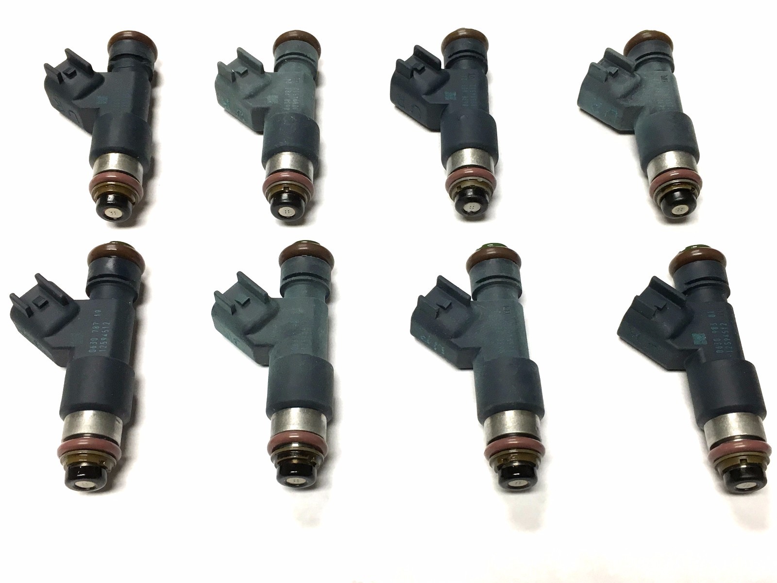 SET OF 8 DENSO FUEL INJECTORS 12594512 2007-2009 CHEVY GMC HUMMER 5.3L ...