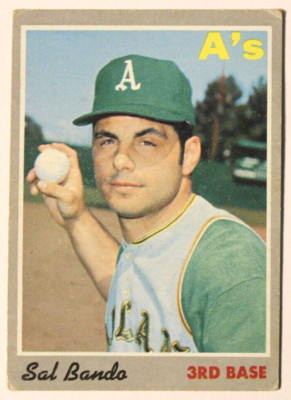 1970 Topps Sal Bando #120 Oakland Athletics | eBay