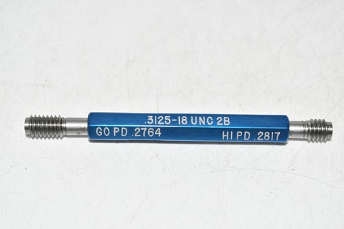 .3125-18 UNC-2B Thread Plug Gage GO/NO GO .2764 No Go .2817 | eBay