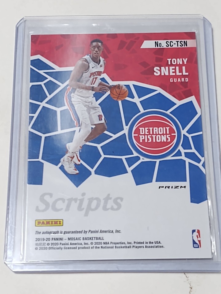 2019-20 PANINI MOSAIC PRIZM TONY SNELL SCRIPTS AUTO AUTOGRAPH | eBay