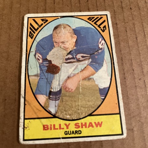 1967 Topps Billy Shaw #28 Buffalo Bills Vintage Football Card (poor)(d3 ...