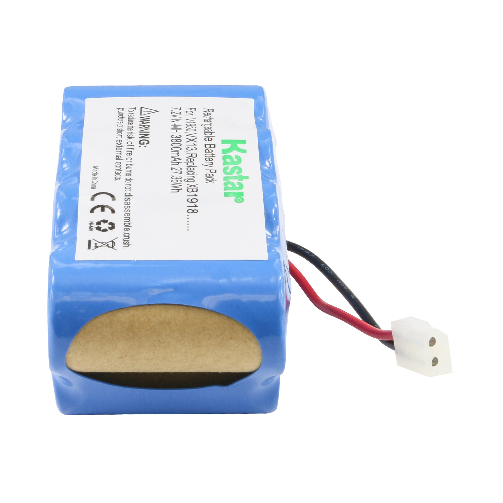 Kastar Ni-MH Battery 7.2V 3800mAh for Euro-Pro Shark V1917, Euro-Pro ...