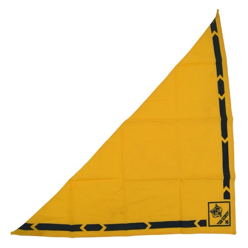 Vintage Cub Scout Wolf Neckerchief Yellow Scarf Bandana BOY SCOUTS OF ...