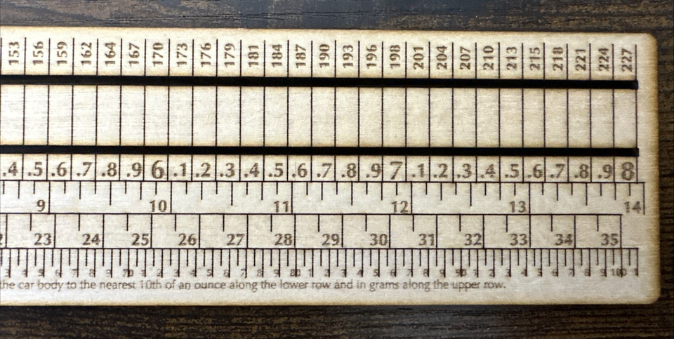 NMRA Weight Template Scale for HO Rolling Stock - Laser Cut 3mm X 14 ...