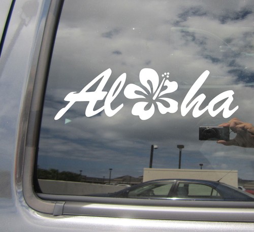 Aloha Hibiscus Flower #2 - Hawaii 808 State Car Window Vinyl Decal ...