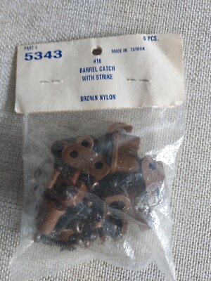 6 Pc Vintage Cabinet Door Double Barrel Catch Metal Clips Friction Side ...