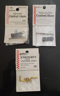 Sullivan - 3 Item Parts Lot ~ S566 Control Horns & #143 End Parts RC ...