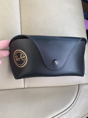 Ray-Bans Soft Black Leather Pouch Glasses Case with Belt Slide NEW ...
