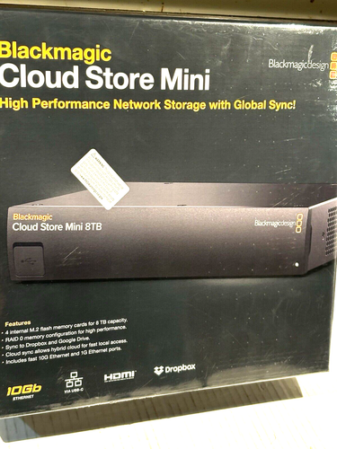 Blackmagic Cloud Store Mini 8TB Fast 10G Ethernet 9753594 NEW SEALED 9338716007756 | eBay