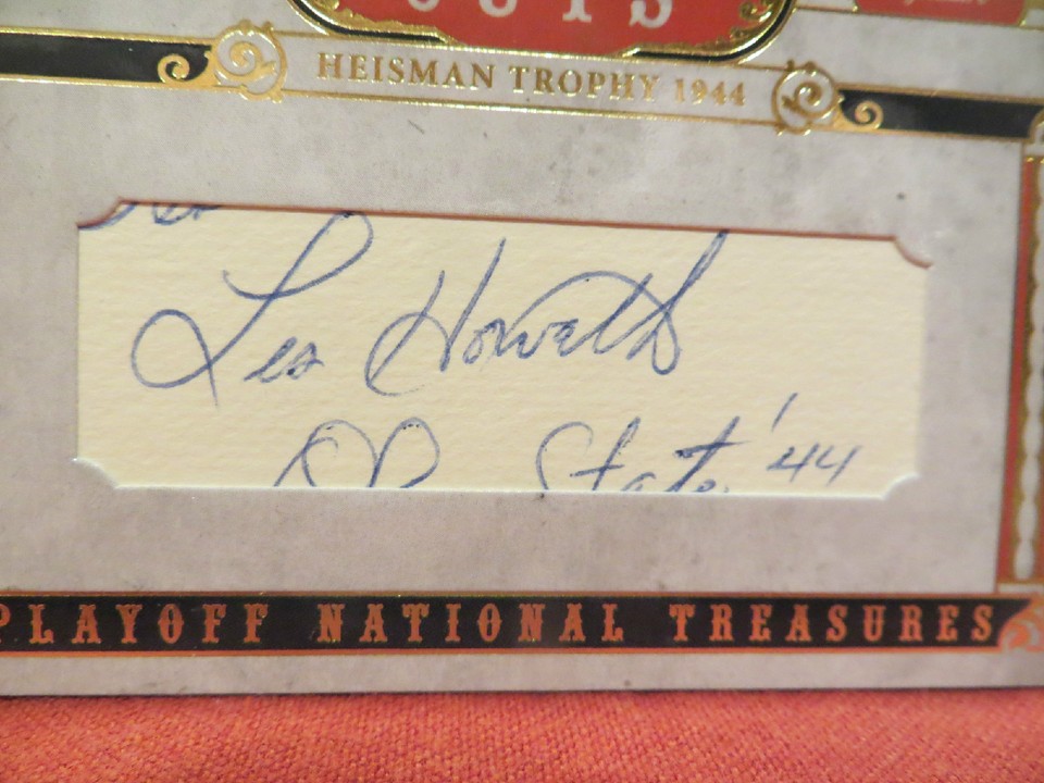 National Treasures Auto 1944 Heisman Cuts Autograph Les Horvath 5/6 ...