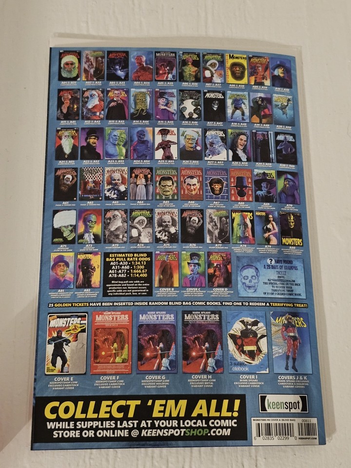 Mark Spears: Monsters #8-A40, Foil Variant Cover (1:300) Keenspot 2025 ...