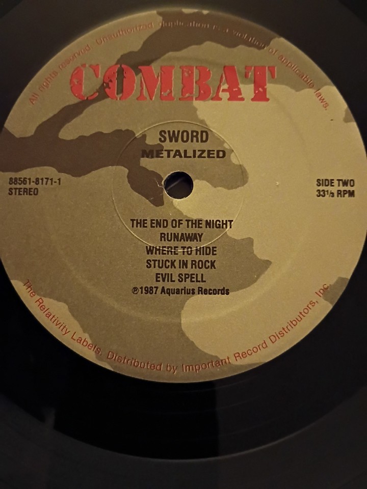 Sword - Metalized - NM/EX 1987 Thrash Metal Rock Combat 1ST Press | eBay