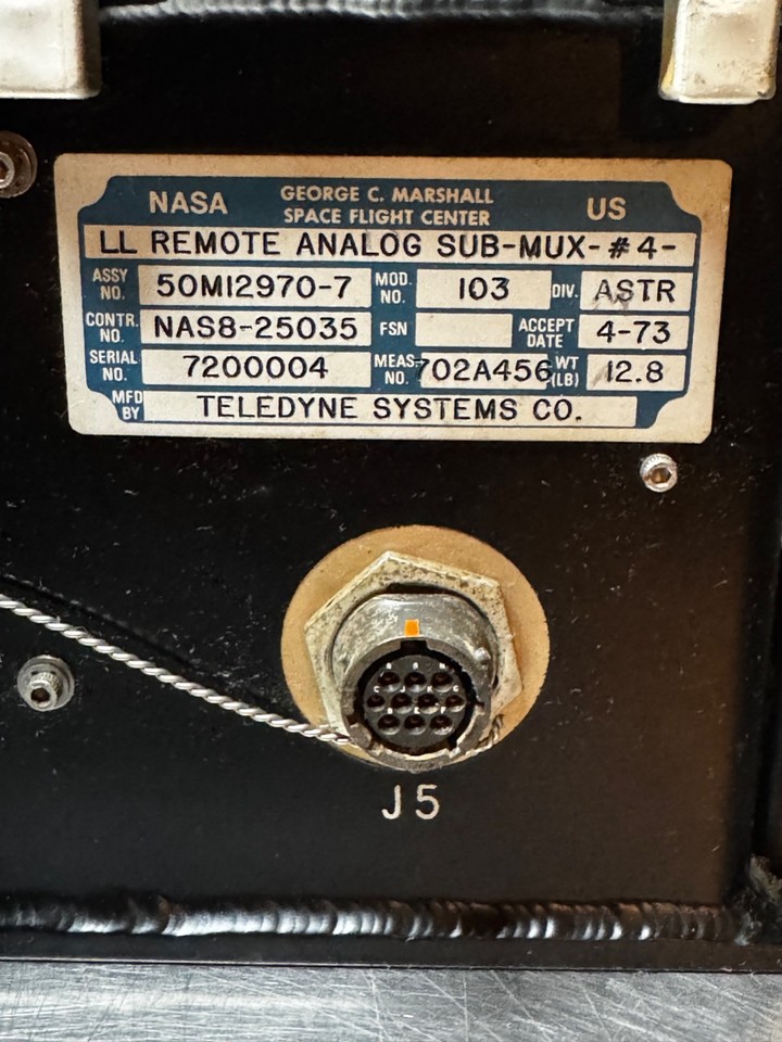 NASA Saturn IV IU Hardware, Remote Analog Sub-Multiplexor, Teledyne ...