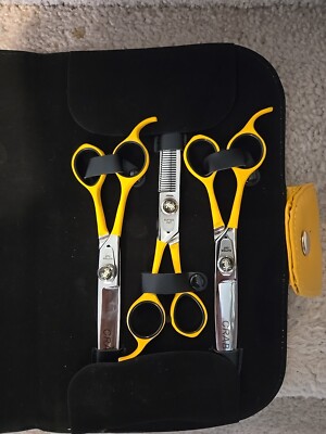 Pet Grooming Buttercut Geib Crab Scissors...Set of 3 Level 1 LH (left ...