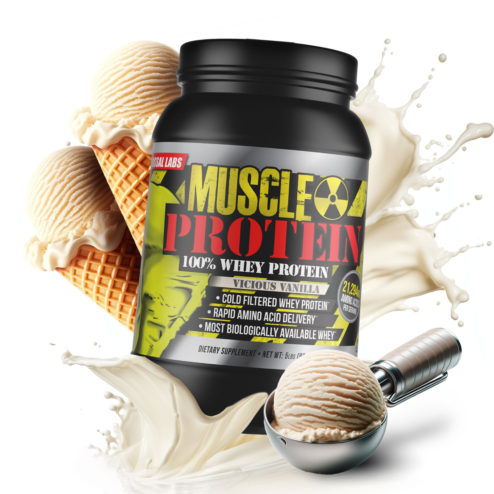 Monster Muscle Whey Protein Powder, 5lb | eBay