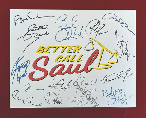 Better Call Saul Title Card Cast-Signed- 8.5x11- Autograph Reprints | eBay