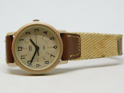 Timex BA Cell Genuine Leather Quartz Analog Women's Watch New Battery ...