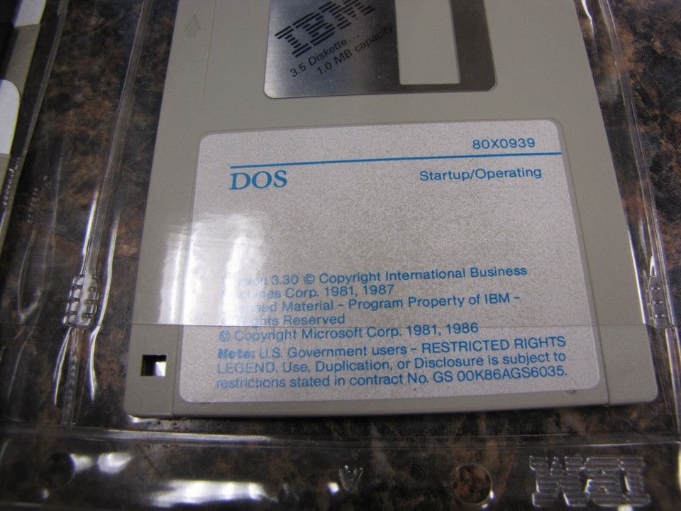 IBM Disk Operating System V3.30 Manual and Software 3.5"/5.25" Disks - Di40 | eBay