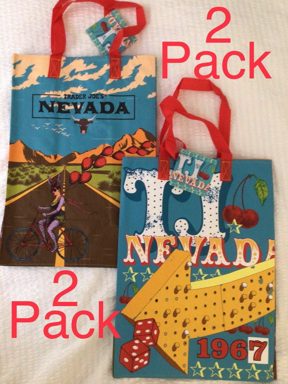 Trader Joe's NV Nevada Grocery Shopping Tote Bag 6 Gallon Capacity 2 ...