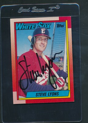 1990 Topps #751 Steve Lyons White Sox Signed Auto *C7393 | eBay