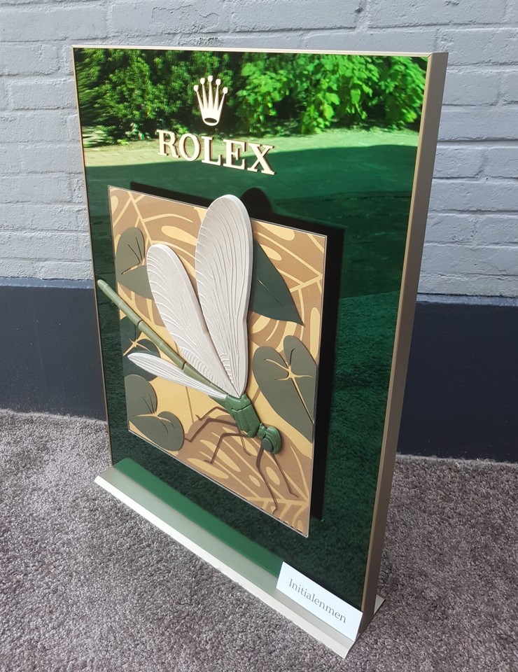 ROLEX dealer DEALERDISPLAY Birds 100% authentic DISPLAY roldeco 2 SIDES ...