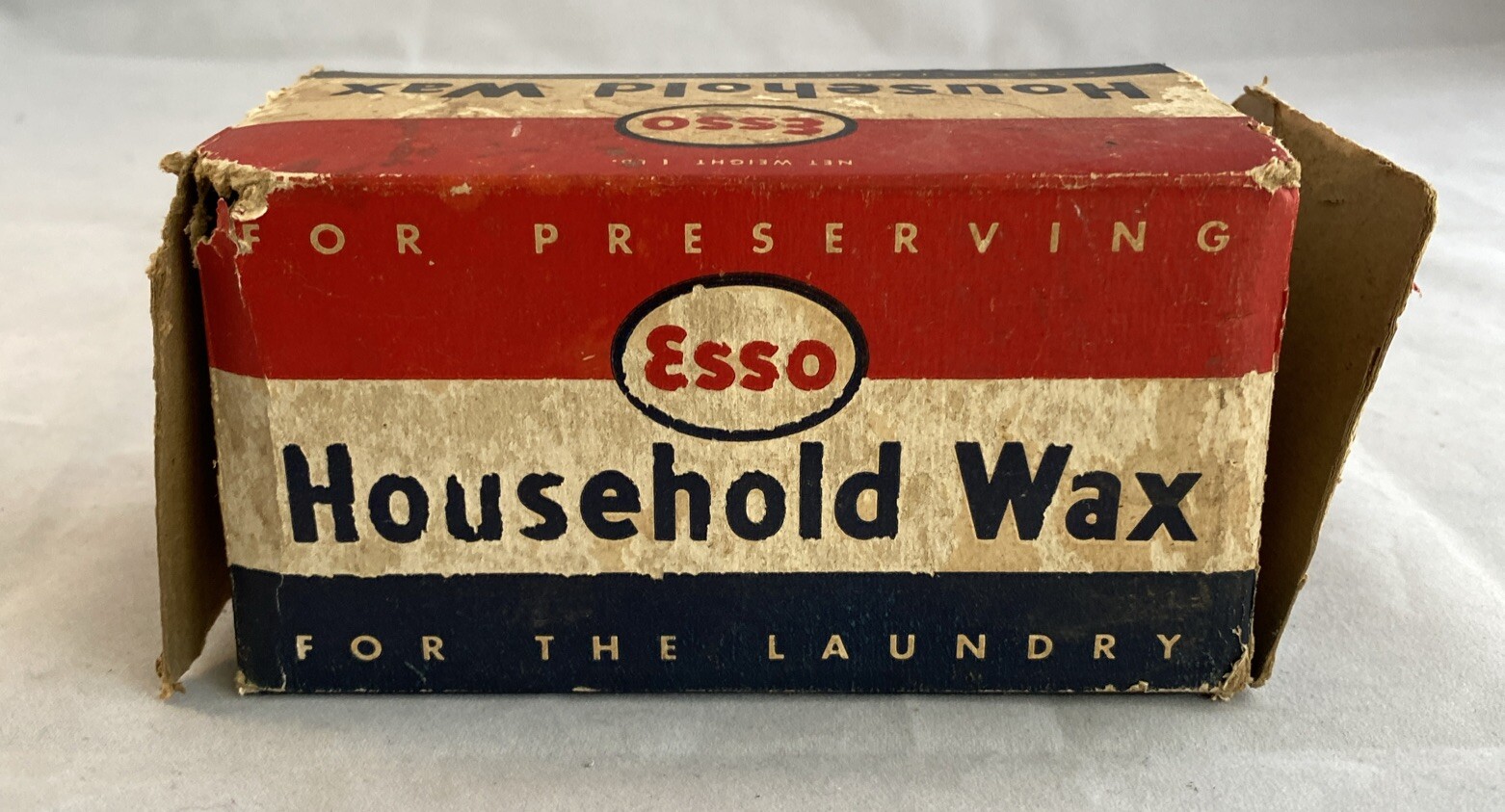 Esso Household Wax Laundry Candles Lubricant Made in USA BOX ONLY @118 ...