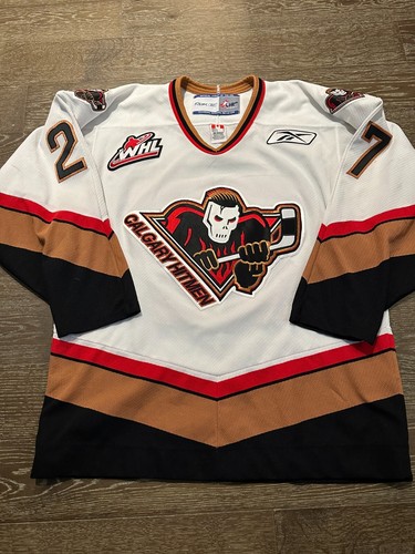 2000s Reebok Calgary Hitmen WHL CHL Karl Alzner #27 Black Hockey jersey ...