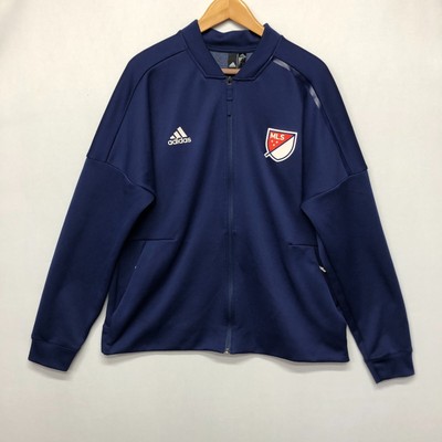 Adidas Men Full Zip MLS Soccer Track Jacket Sweatshirt Size XL X-Large ...