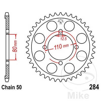 17789-Krone der Übertragungsplatte 40T P-530 Ø80 MM Ø110 MM kompatibel ...