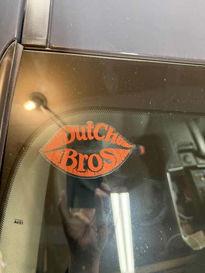 Dutch Bros Window Sticker "Kiss from Dutch" Dutch Lips have never been ...