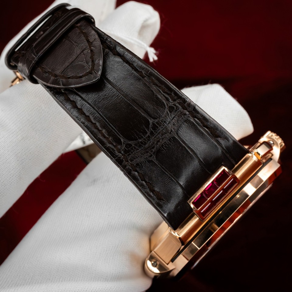 Patek Philippe Nautilus Rose Gold Brown Dial Ruby 5980/12R Rare ...