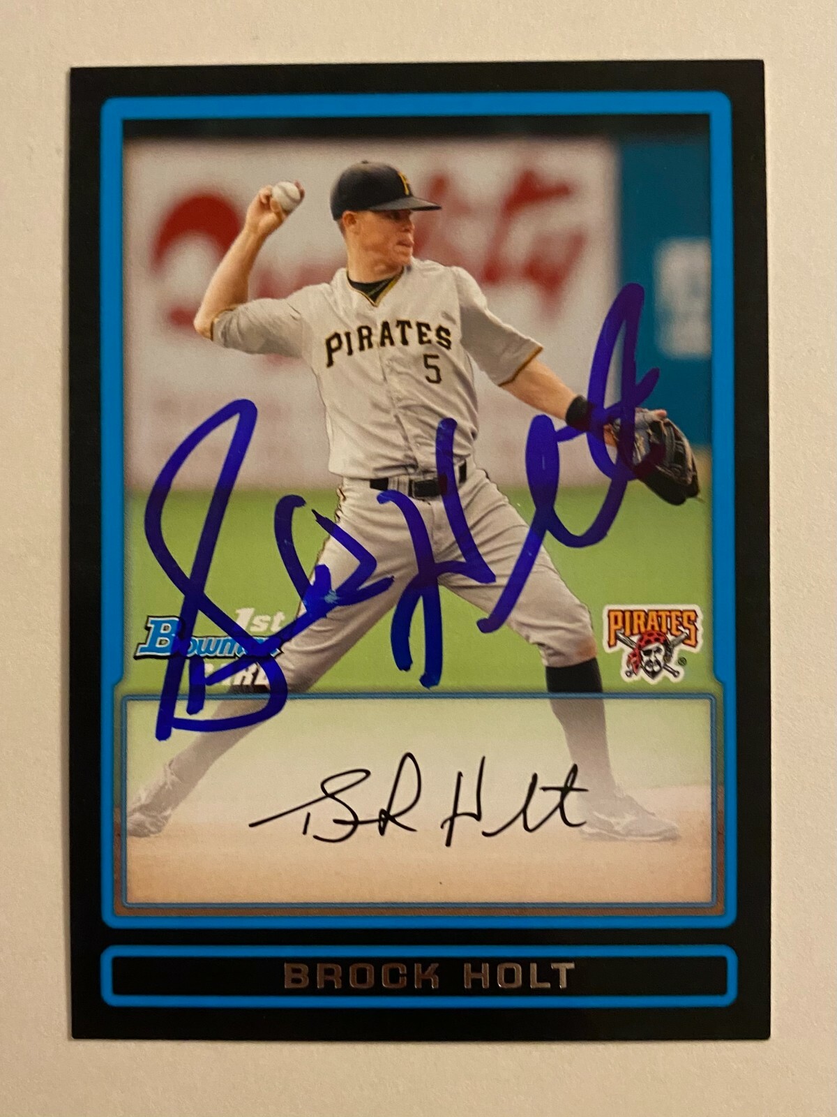 Brock Holt Signed Bowman #BDPP25 2009 Card Pittsburgh Pirates Auto MLB ...