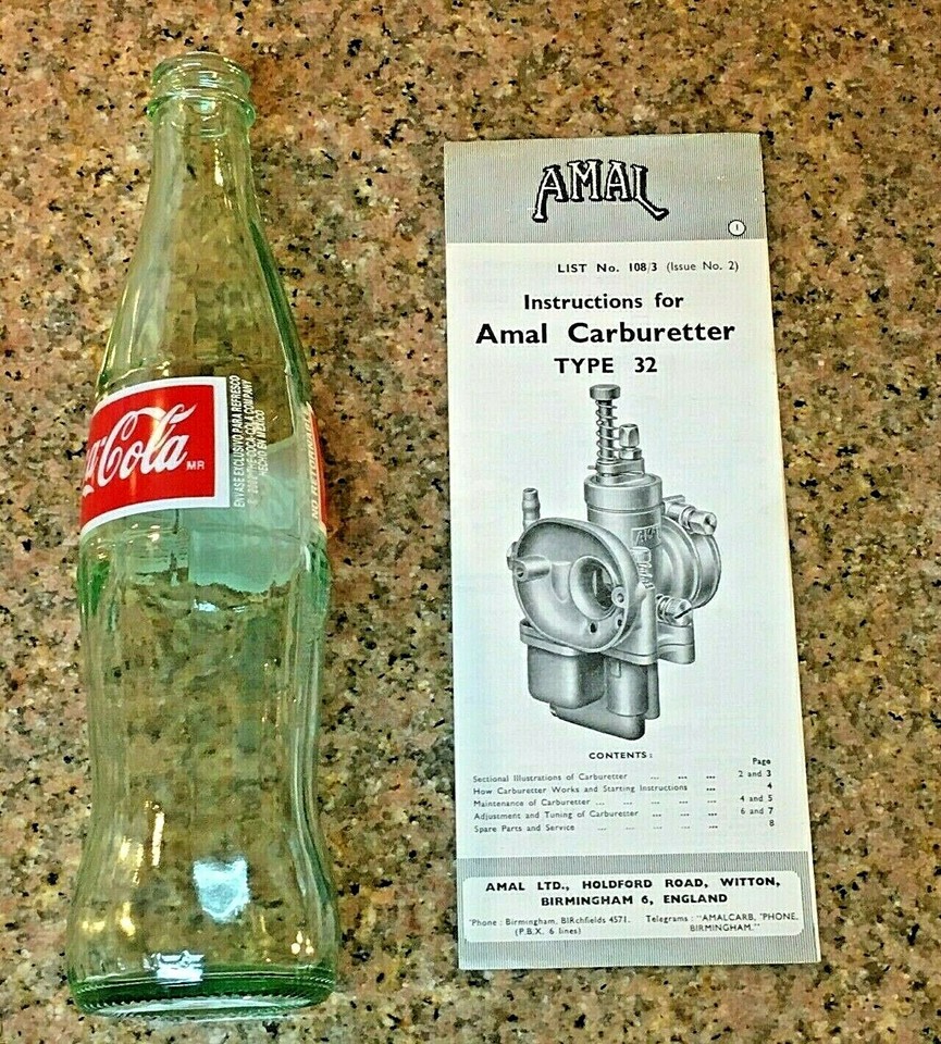 AMAL TYPE 32 CARBURETOR HINTS AND TIPS 8 PAGE FOLD OUT 1962 BROCHURE ...