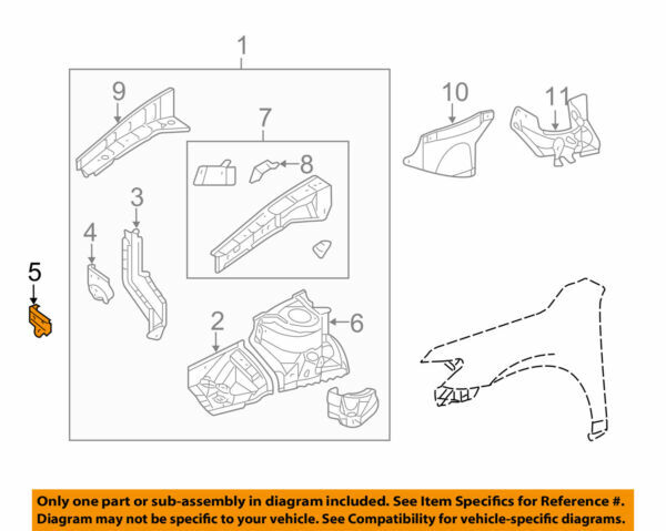 53835-33060 Toyota Bracket, front side panel, rh 5383533060, New ...