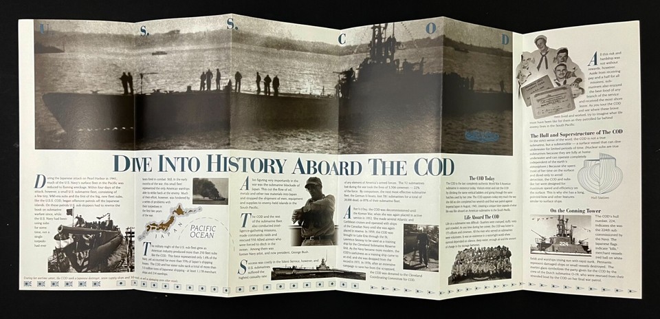 1990s Cleveland Ohio OH USS Cod Navy Ship Museum Tours Vintage Travel ...