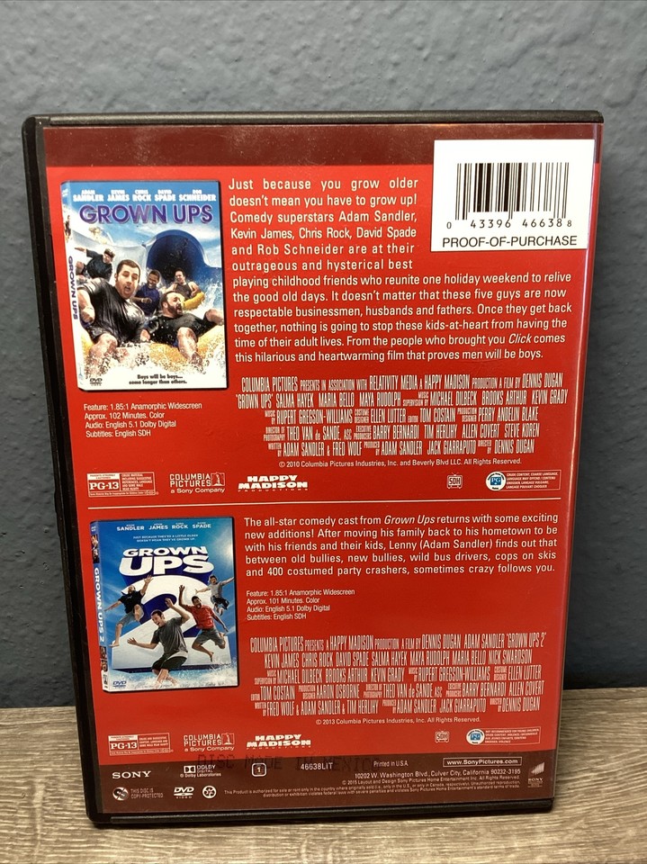 Grown Ups (2010) / Grown Ups 2 (DVD, 2013) 43396466388| eBay