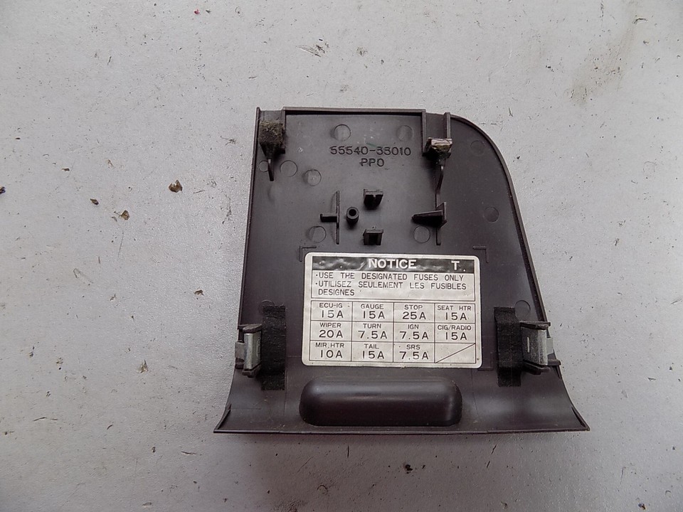 96 97 98 99 00 01 02 Toyota 4Runner Inside Fuse Panel Door Cover Lid | eBay