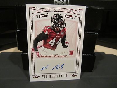National Treasures Rookie Parallel Autograph Falcons Vic Beasley Jr. 39 ...