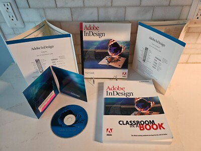RARE Adobe InDesign 1.0 VTG Software for Mac with Serial Numbers, User ...