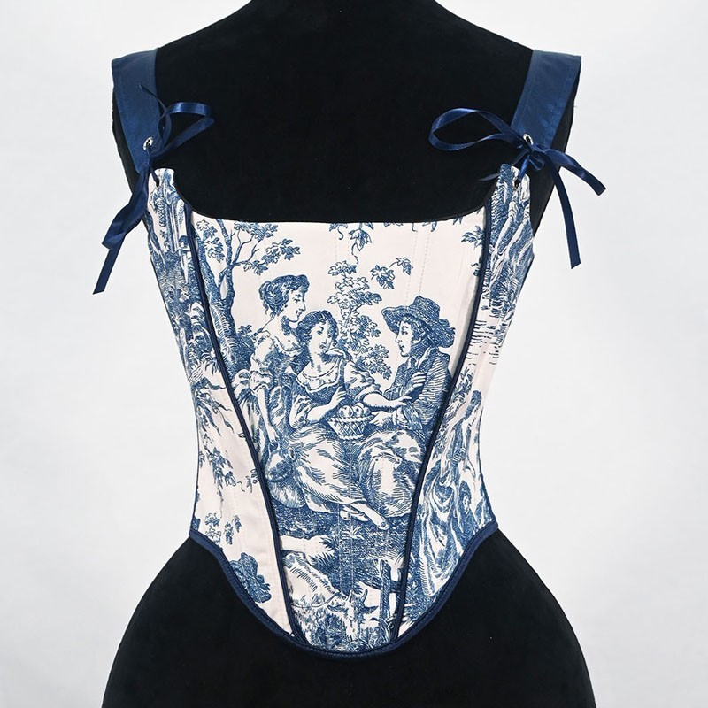 Floral Overbust Corset Tops with Shoulder Strap Sexy Fashion Lace Up ...