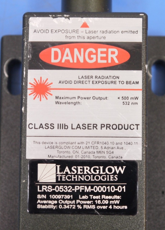 Laserglow Tech LRS-0532-PFM-00010-01 (500mW-532nm) Class IIIb Laser | eBay
