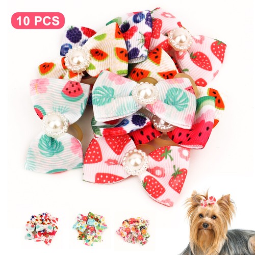 10/30pcs Hair Bows For Small Dog Cat Pet Puppy Bowknots DIY Grooming ...