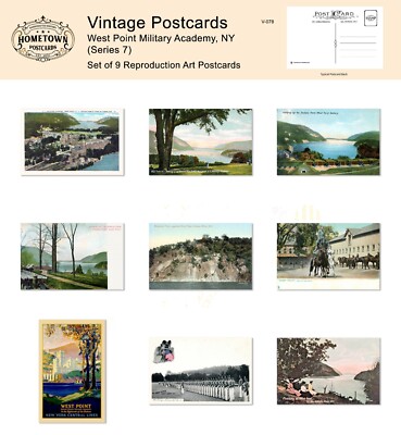 West Point Military Academy NY (Series 7) Lot of 9 Rare Antique Repro ...