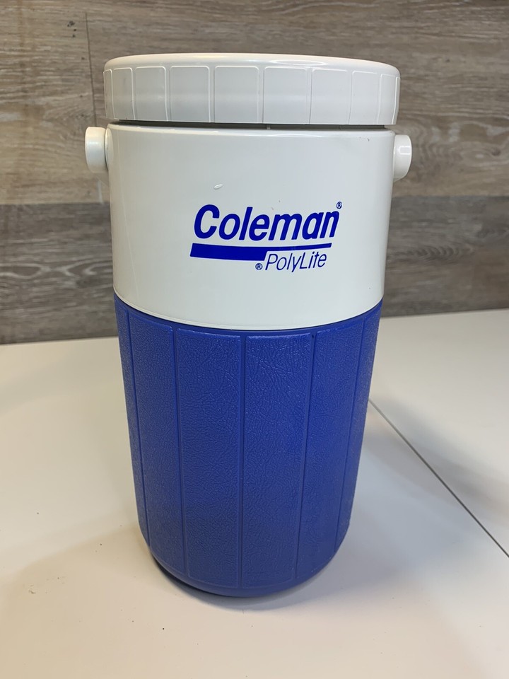 Vintage COLEMAN POLYLITE Cooler Blue 1/2 GALLON Water Beverage 5590 | eBay