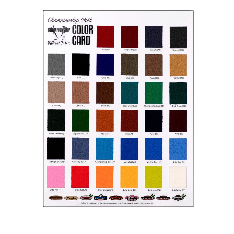 8' Championship Invitational Teflon Billiard Pool Table Felt Cloth ...