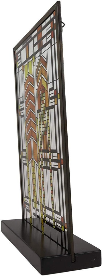 Ebros Frank Lloyd Wright Autumn Sumac Stained Glass 10" by 6.5" Desktop ...