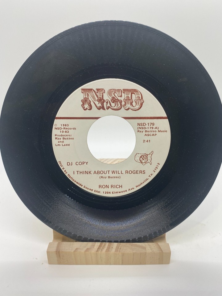 RON RICH I Think About Will Rogers / Youre Lying While NSD 179 PROMO 45 ...